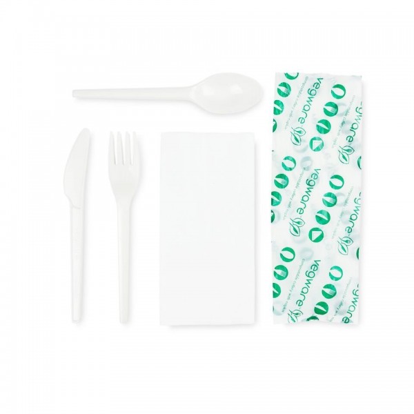 PLA Cutlery Set White – Gulf East Paper & Plastic Industries LLC